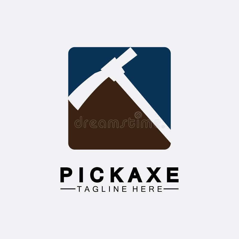 Pickaxe Logo Vector Icon Symbol Illustration Design Template, Mining ...