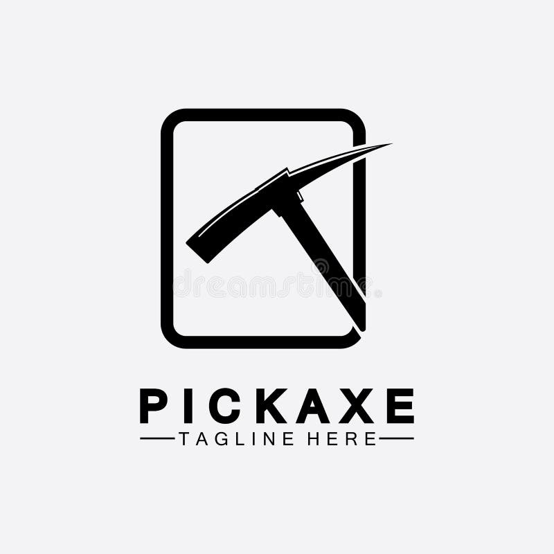 Pickaxe Logo Vector Icon Symbol Illustration Design Template, Mining ...
