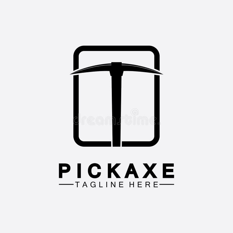 Pickaxe Logo Vector Icon Symbol Illustration Design Template, Mining ...