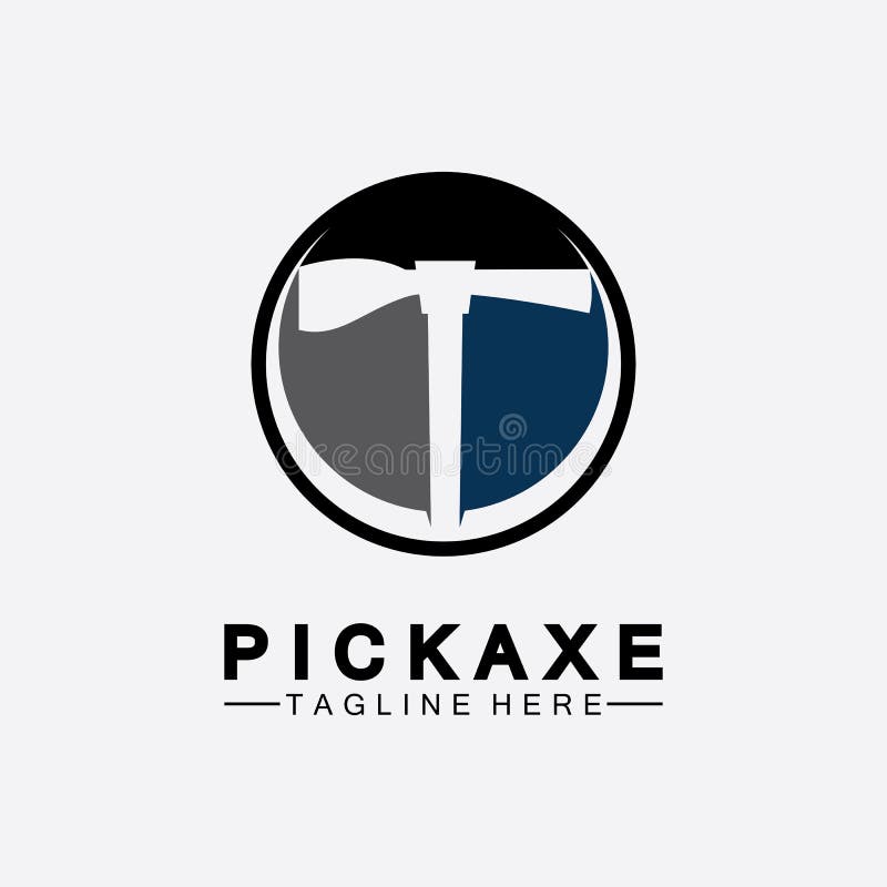Pickaxe Logo Vector Icon Symbol Illustration Design Template, Mining ...