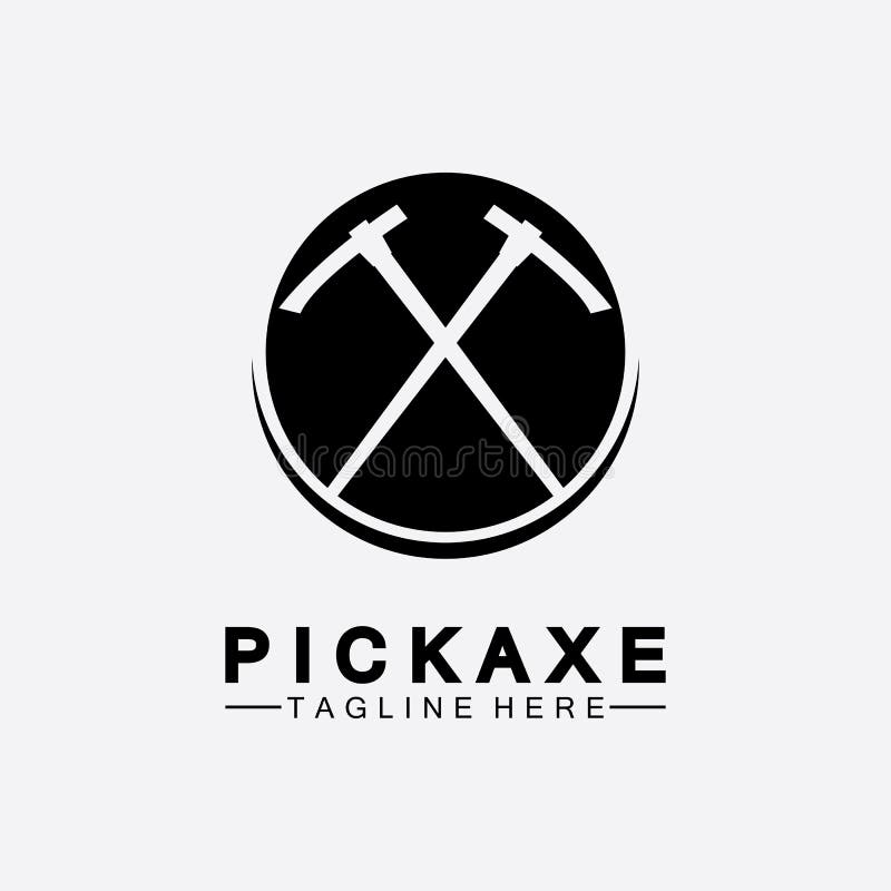 Pickaxe Logo Vector Icon Symbol Illustration Design Template, Mining ...