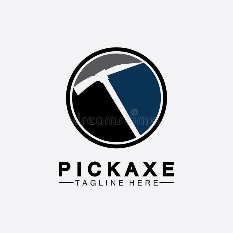 Pickaxe Logo Vector Icon Symbol Illustration Design Template, Mining ...