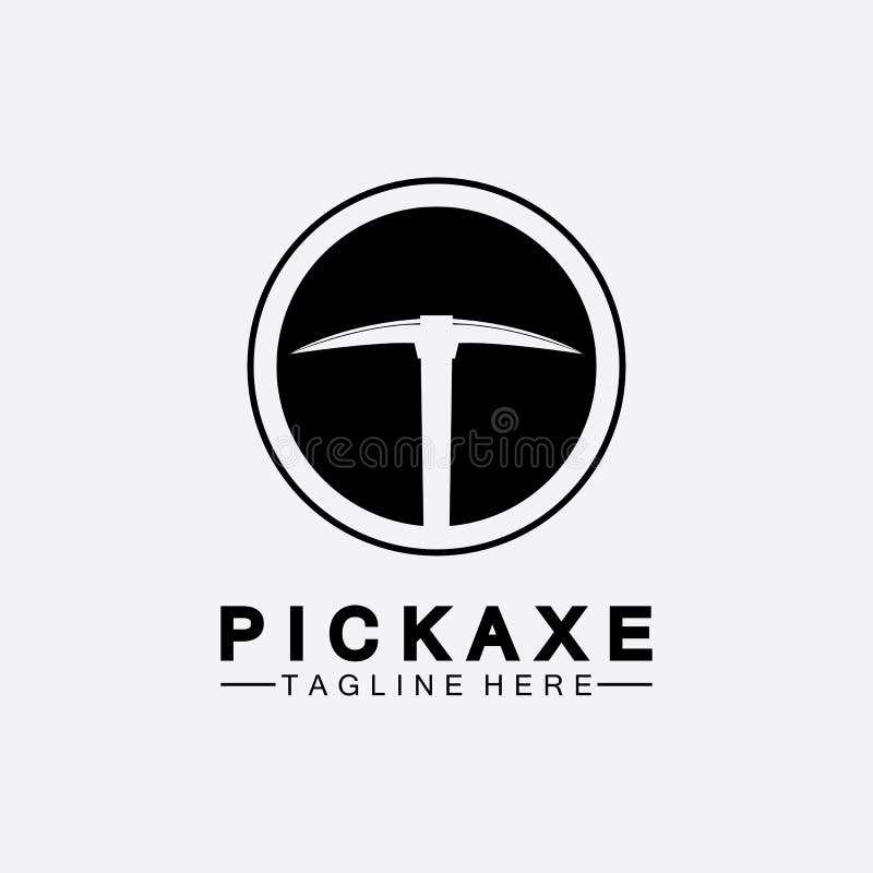 Pickaxe Logo Vector Icon Symbol Illustration Design Template, Mining ...