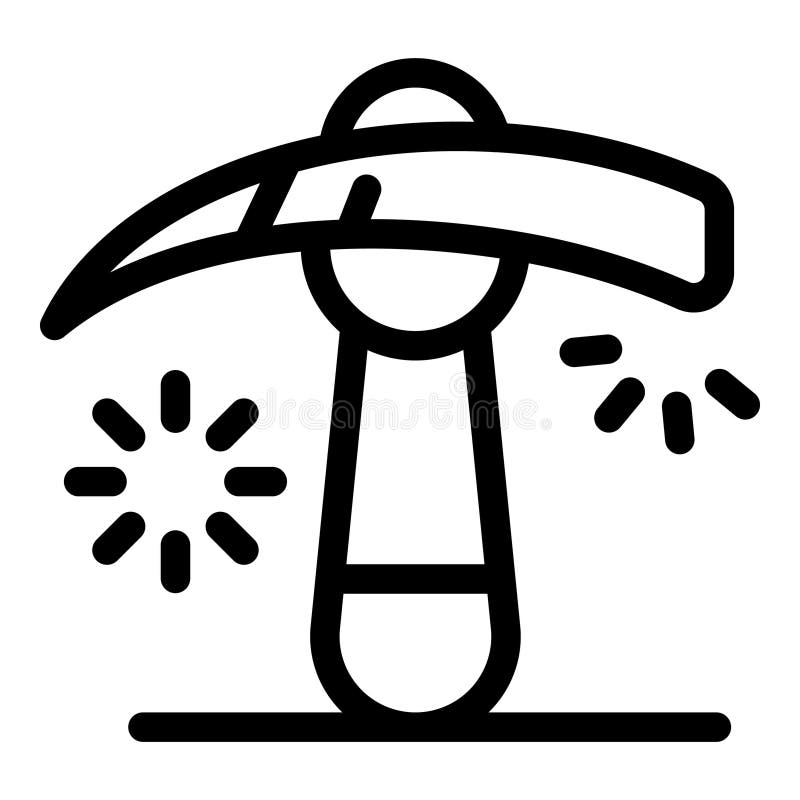 Pickaxe Mining for Cryptocurrency Concept Icon Stock Vector ...