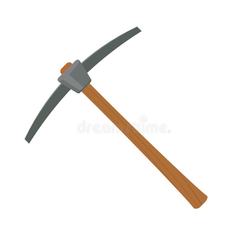 Mining Tool Miner Pickaxe Vector Icon Stock Vector - Illustration of ...