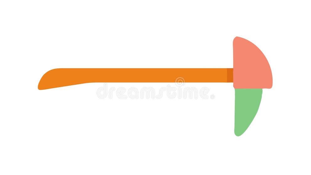 Pickaxe Tool Icon in Flat Design Style, Mining and Digging, Vector ...