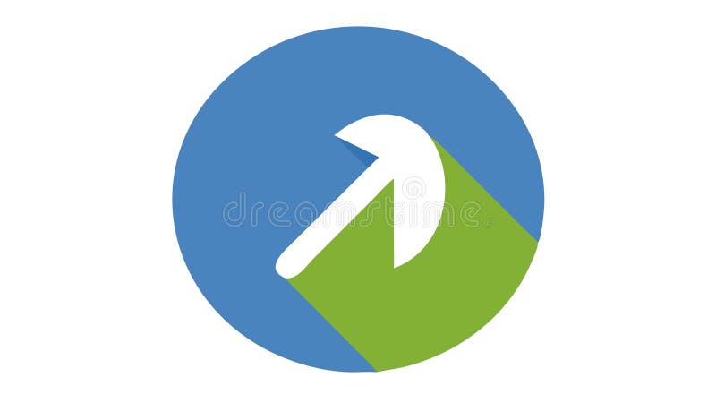 Pickaxe Tool Icon, Represents Construction and Ground Breaking, Vector ...