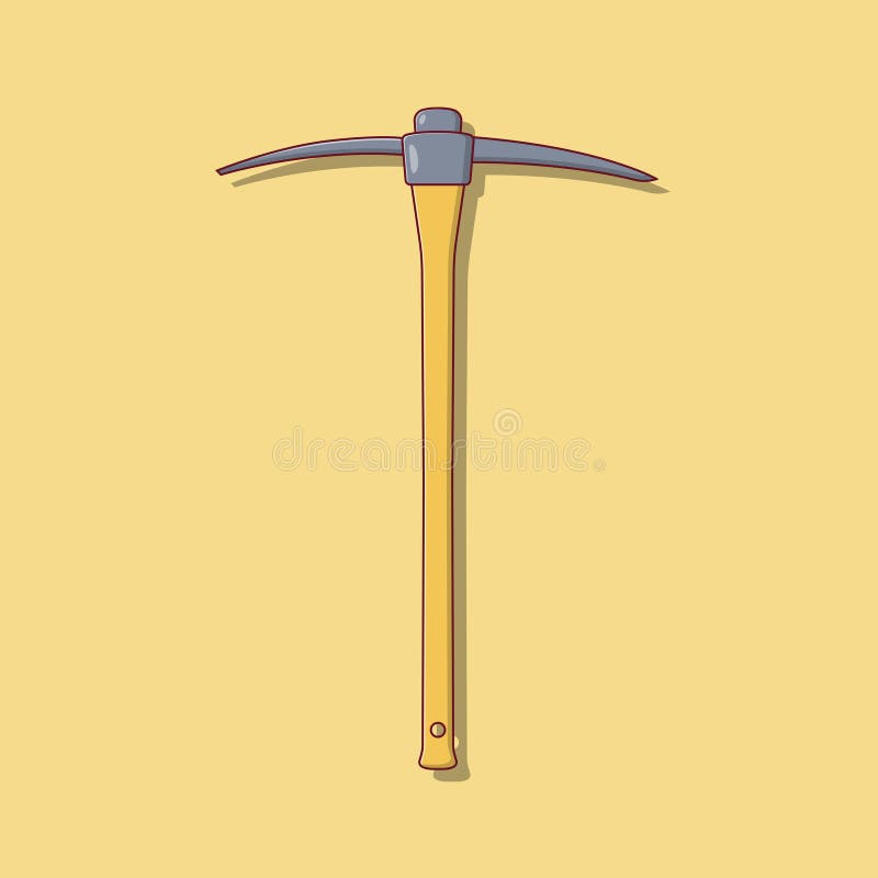 Pickaxe Vector Icon Illustration. Mining Equipment Vector Stock Vector ...