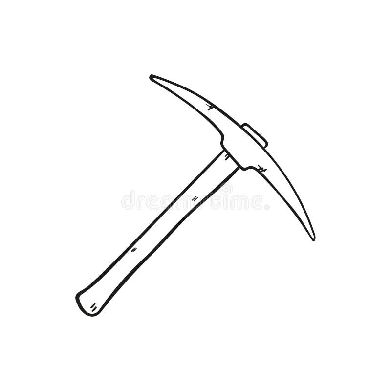 Pickaxe vector icon. stock illustration. Illustration of simple - 305672580