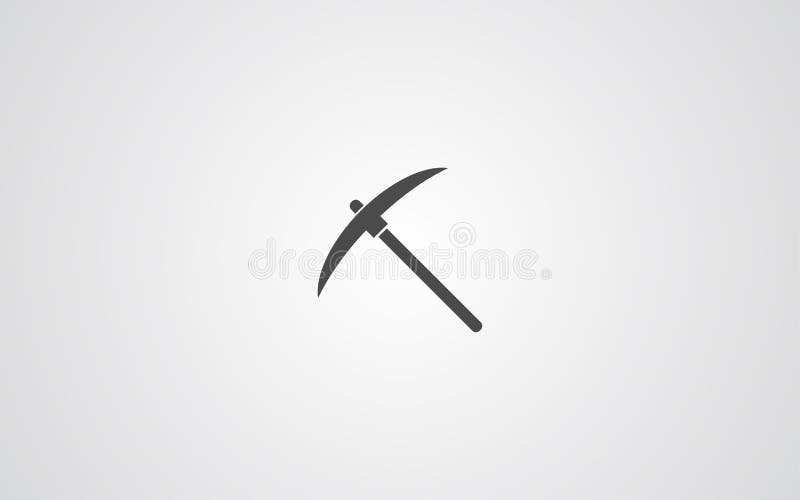 Pickaxe Vector Icon Sign Symbol Stock Vector - Illustration of pick ...