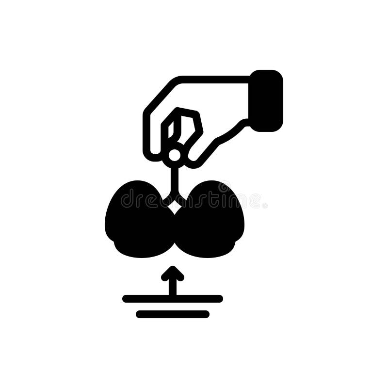Black Solid Icon for Picked, Picking Up and Harvest Stock Illustration ...