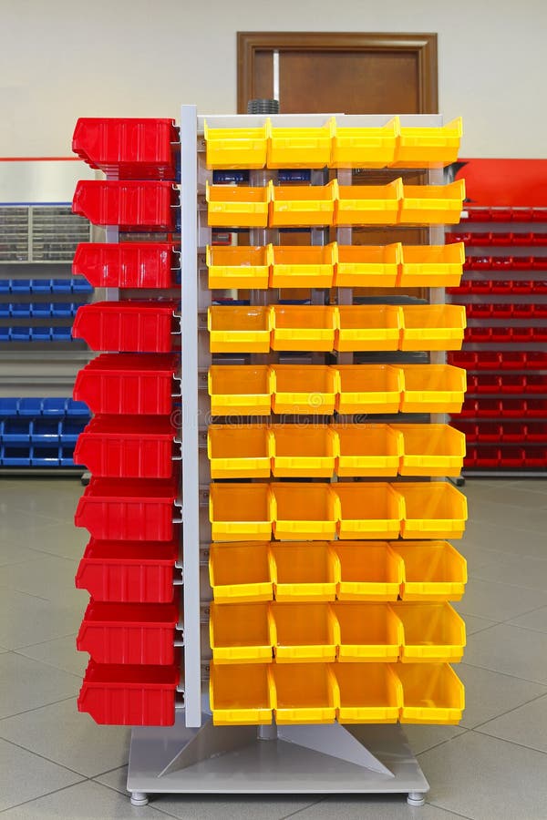 Plastic Bins Sorting Shelf Warehouse Stock Photos - Free & Royalty-Free ...