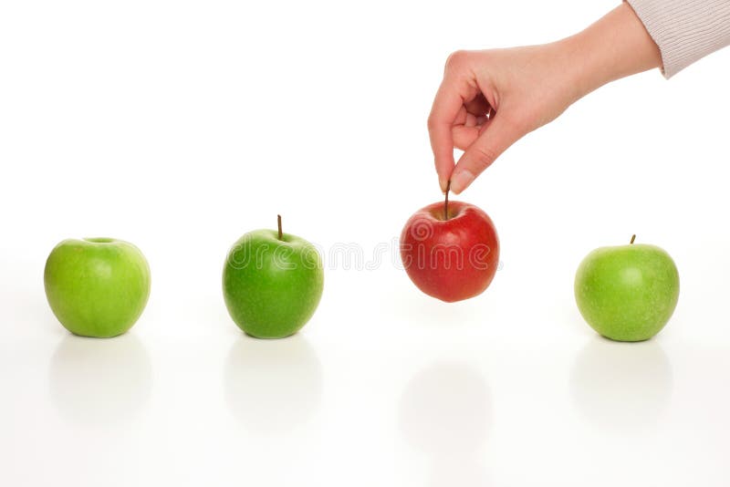 Different Apple Varieties on White Background Stock Photo - Image of ...