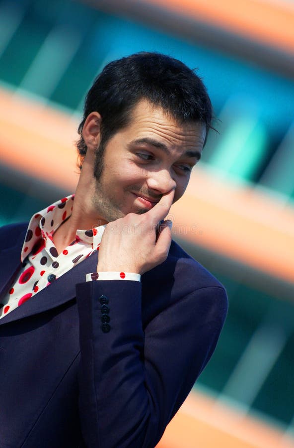 Man digging his nose Free Stock Photos - StockFreeImages