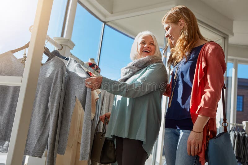 Picking Out the Perfect Outfit for Mom. a Mother and Daughter Shopping ... Picking Out the Perfect Outfit for Mom. a Mother and Daughter Shopping ...