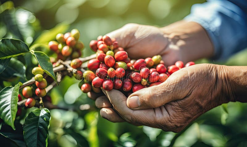 Picking the Perfect Beans: a Coffee Harvesting Journey Stock ...