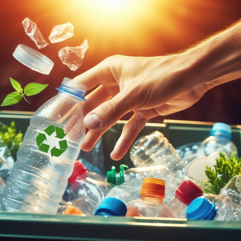 Picking Plastic Bottle Up, Keeping Environment Clean and Ecology ...