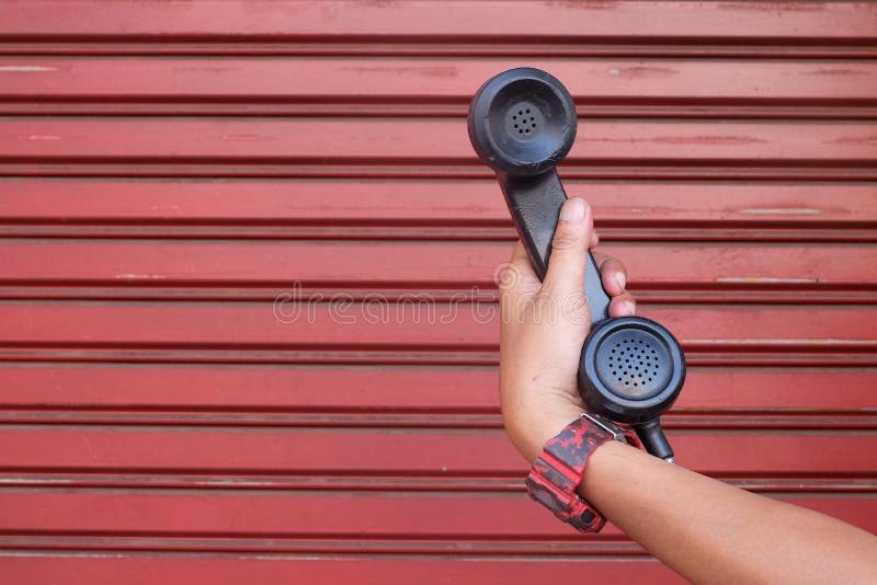 Hand picking up a phone stock photo. Image of photo, take - 35312708