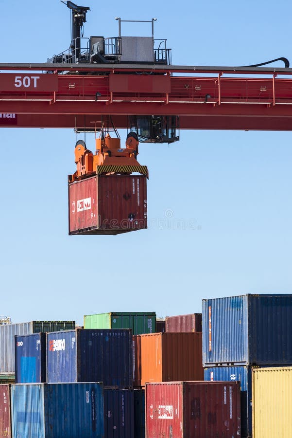 Picking-up of containers stock image. Image of business - 41619955