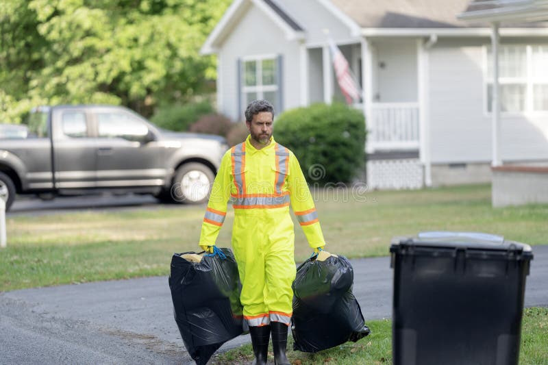 Picking Up Garbage Plastic for Cleaning. Keeping Garbage Plastic into ...