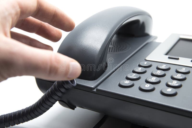 Picking up the phone stock photo. Image of button, cord - 88352854