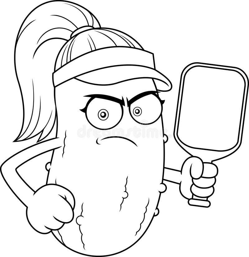 Angry Female Pickleball Pickle Stock Illustrations – 4 Angry Female ...
