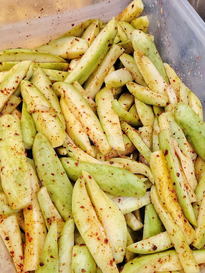 Pickle Mango with Chill Flakes Stock Photo - Image of fruit, plant ...