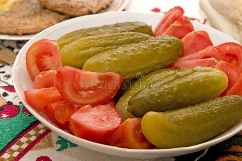 Pickle Plate stock image. Image of pickle, food, potatoes - 424851