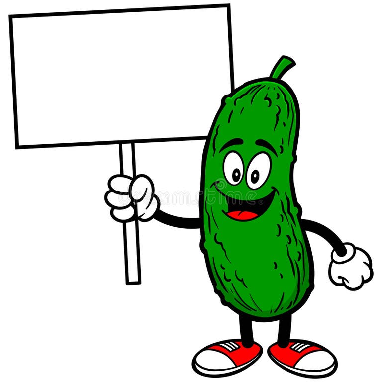 Pickle with Sign stock vector. Illustration of blank - 72947142