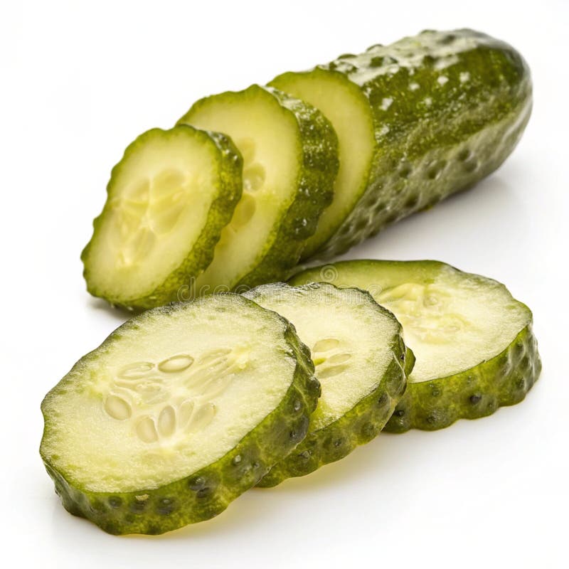 Pickle Slices Isolated on Transparent Background Stock Illustration ...