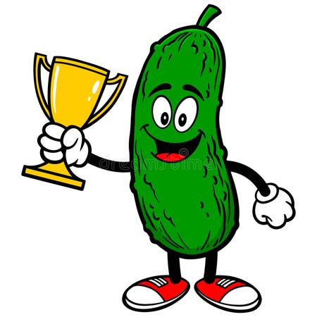 Pickle with Trophy stock illustration. Illustration of trophy - 72948214