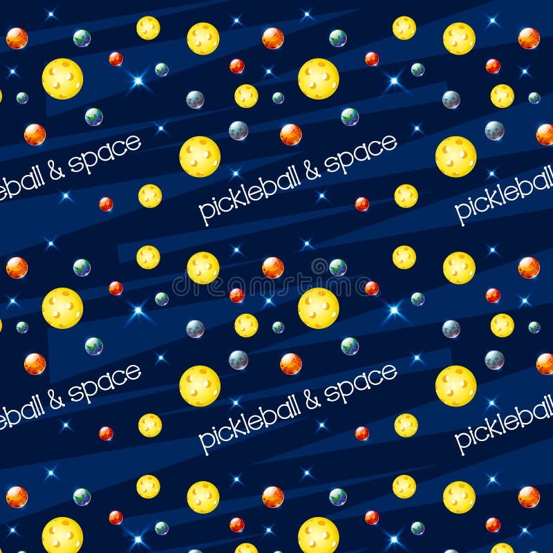 Pickleball Ball.Pattern with Colorful Pickleball Balls. Stock Vector ...
