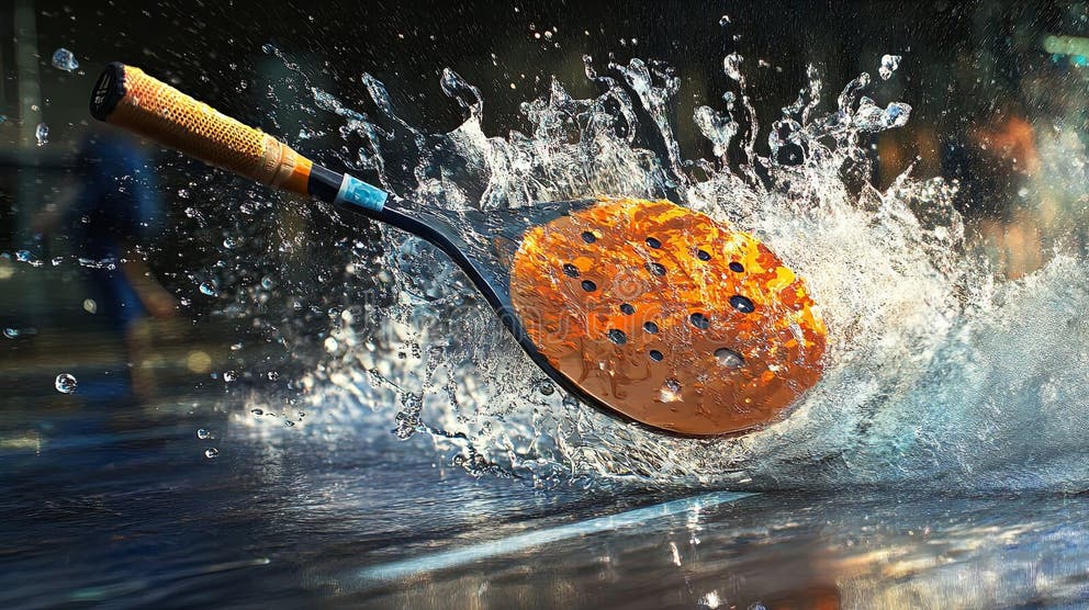 Pickleball Paddle in Action Splash, Creative Motion Art . Stock Photo ...