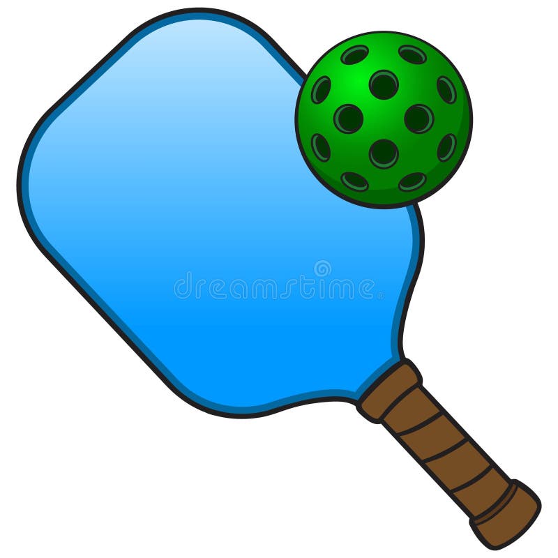Pickleball Paddle and Ball stock illustration. Illustration of paddle ...