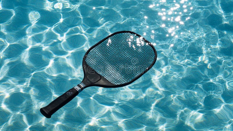 Pickleball Paddle Floating Pool Bright Sunny Day Digital Stock Photos ...