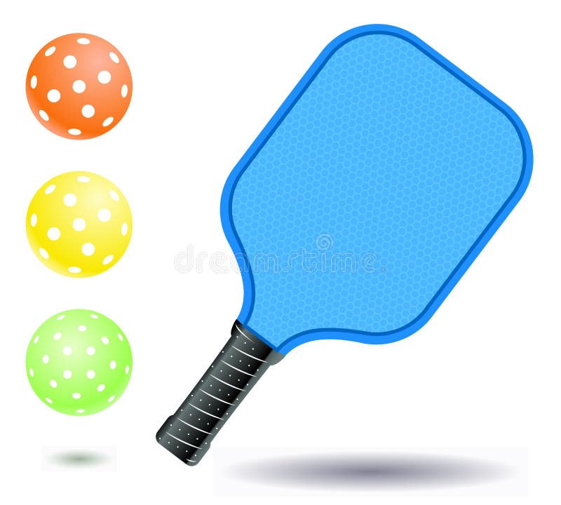 Pickleball Paddle Rackets and Balls Stock Vector - Illustration of logo ...