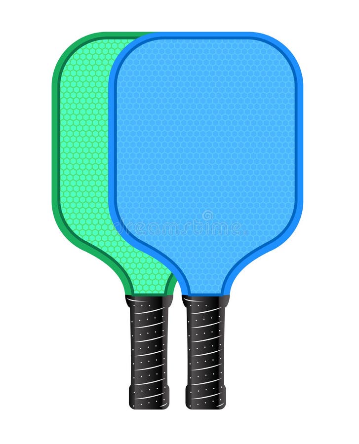 Pickleball Paddle Front View Stock Vector - Illustration of ball ...