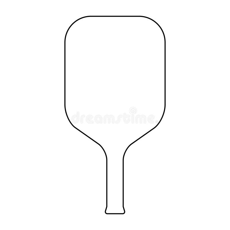 Pickleball Racket Sport, Indoor Paddle Shadow Icon, Web Flat Symbol ...