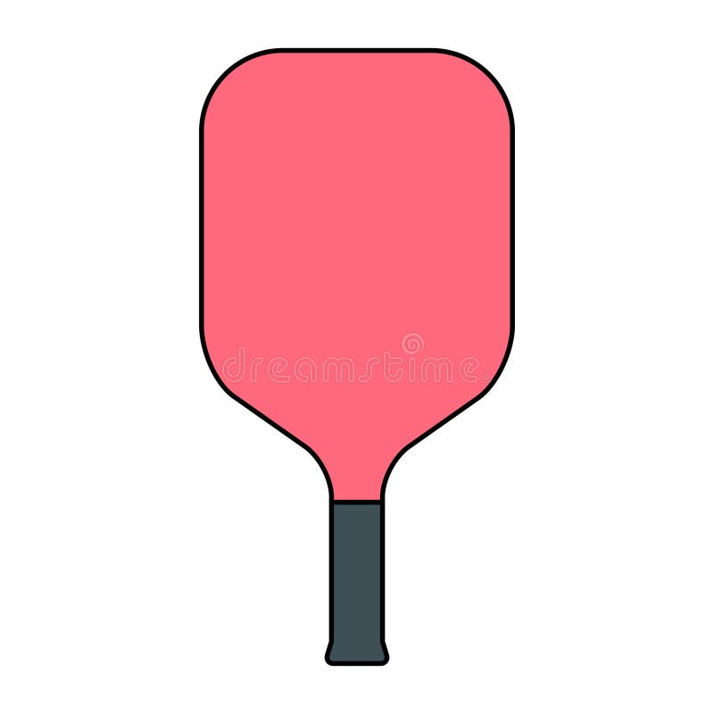 Pickleball Racket Sport, Indoor Paddle Icon, Web Flat Symbol Vector ...