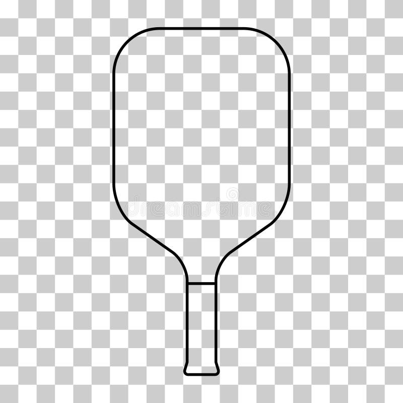 Pickleball Racket Sport, Indoor Paddle Icon, Web Flat Symbol Vector ...