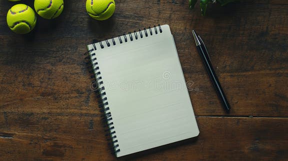 Pickleball-themed Notepad and Pen on Desk . Stock Photo - Image of notebook, diary: 378515272