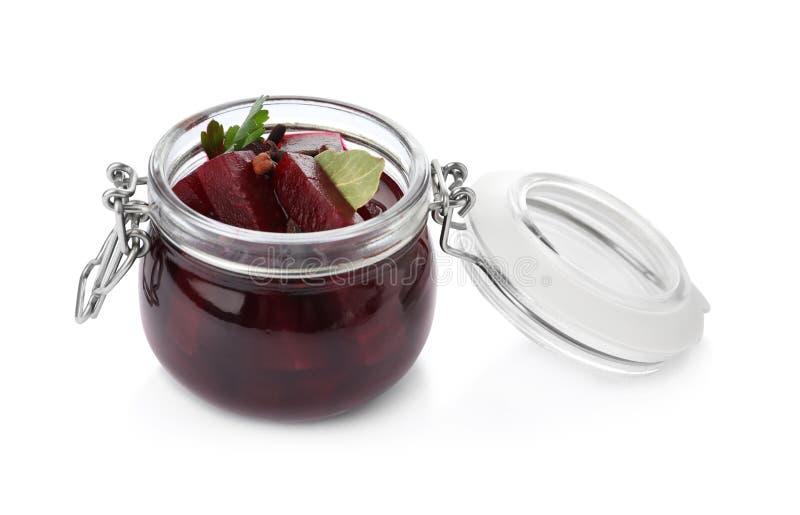 Pickled Beets in Jar Isolated Stock Image - Image of ingredient ...