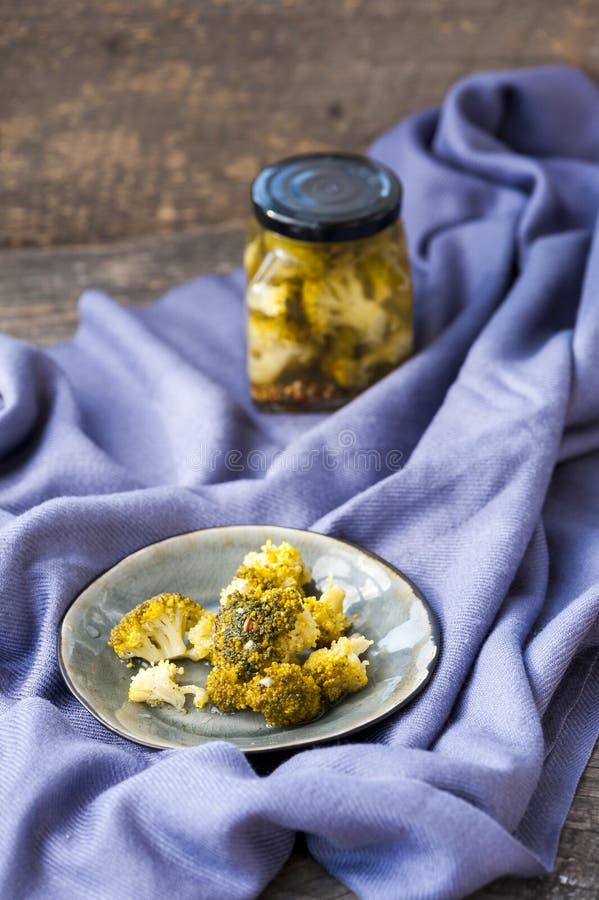 Pickled broccoli stock image. Image of fermentation, marinated - 78144315