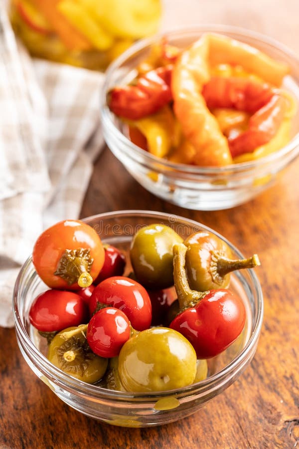 Pickled chili peppers stock image. Image of meal, gourmet - 189592731