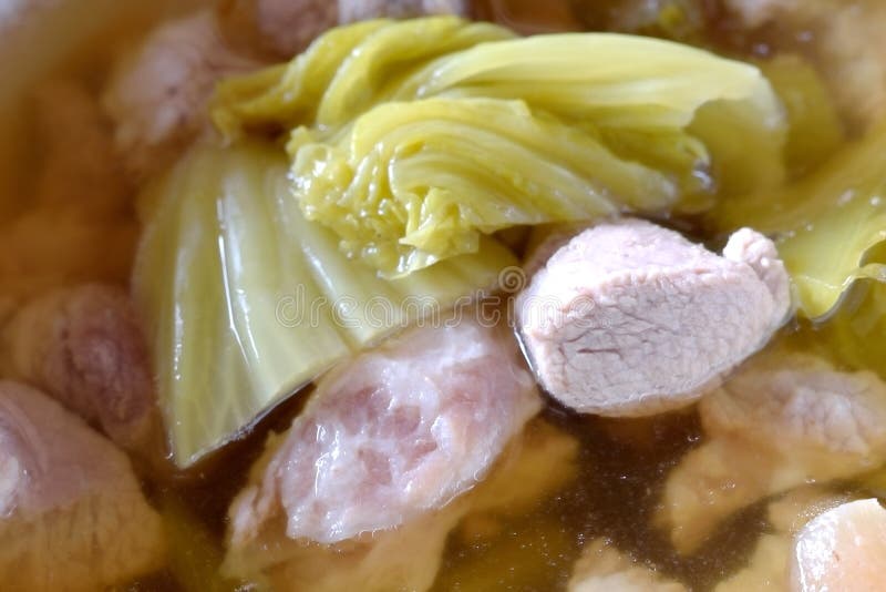 Pickled Chinese Cabbage with Pork Stock Image - Image of seasoning ...