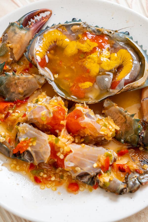 Pickled Crab Eggs with Sauce Stock Photo - Image of salted, asian ...