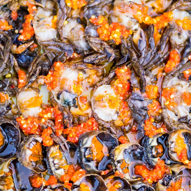 Pickled Crab with Spicy Salad Stock Photo - Image of pickled, green ...