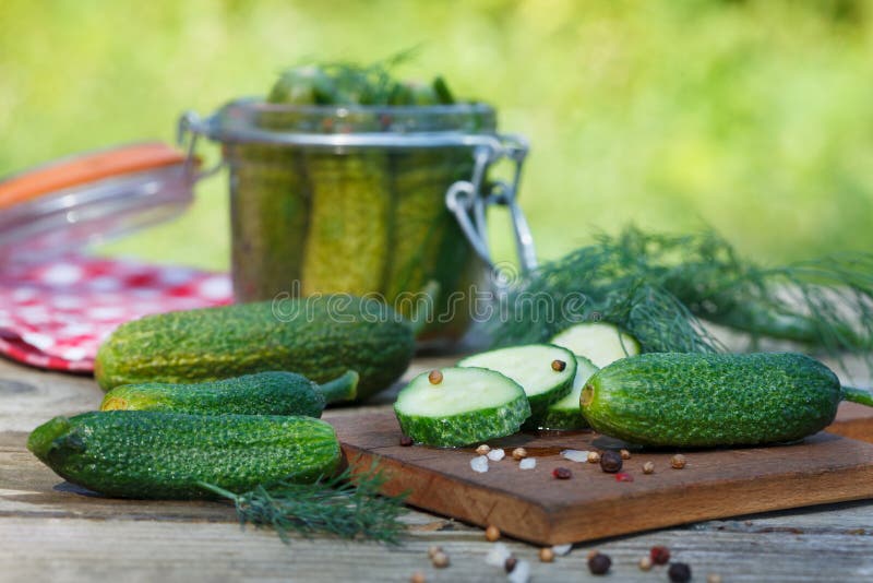 Pickled cucumbers stock photo. Image of rustic, cucumbers - 126035928