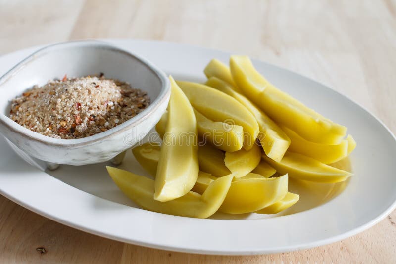 Pickled fermented mango. stock image. Image of sour, sweet - 77866237