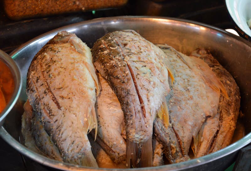 Pickled fish in market stock image. Image of products - 65507869